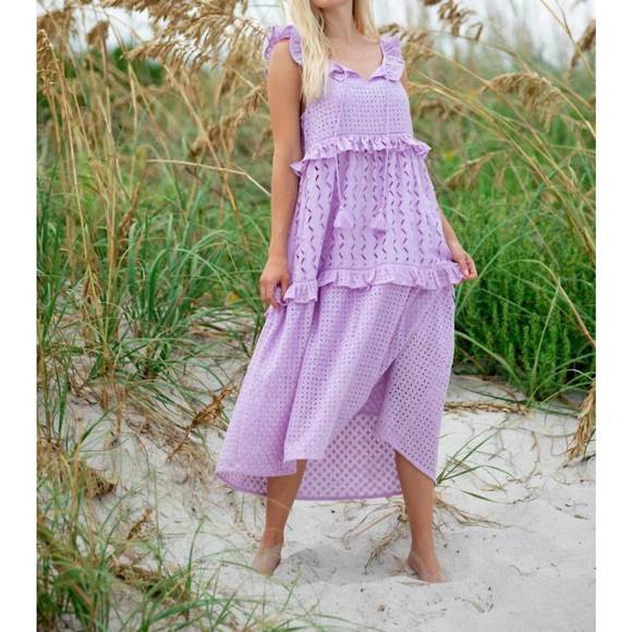 Bindu | Dresses | New Bindu Dominique Lace Dress In Purple | Poshmark